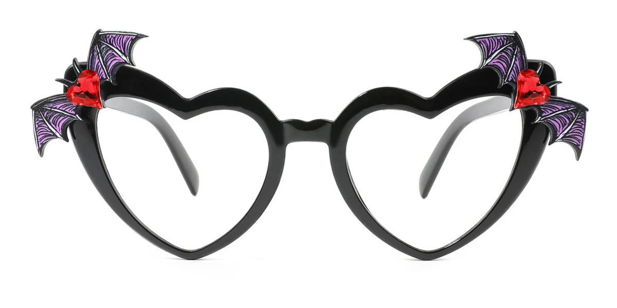Black Heart Gorgeous Custom Engraving Eyeglasses | WhereLight