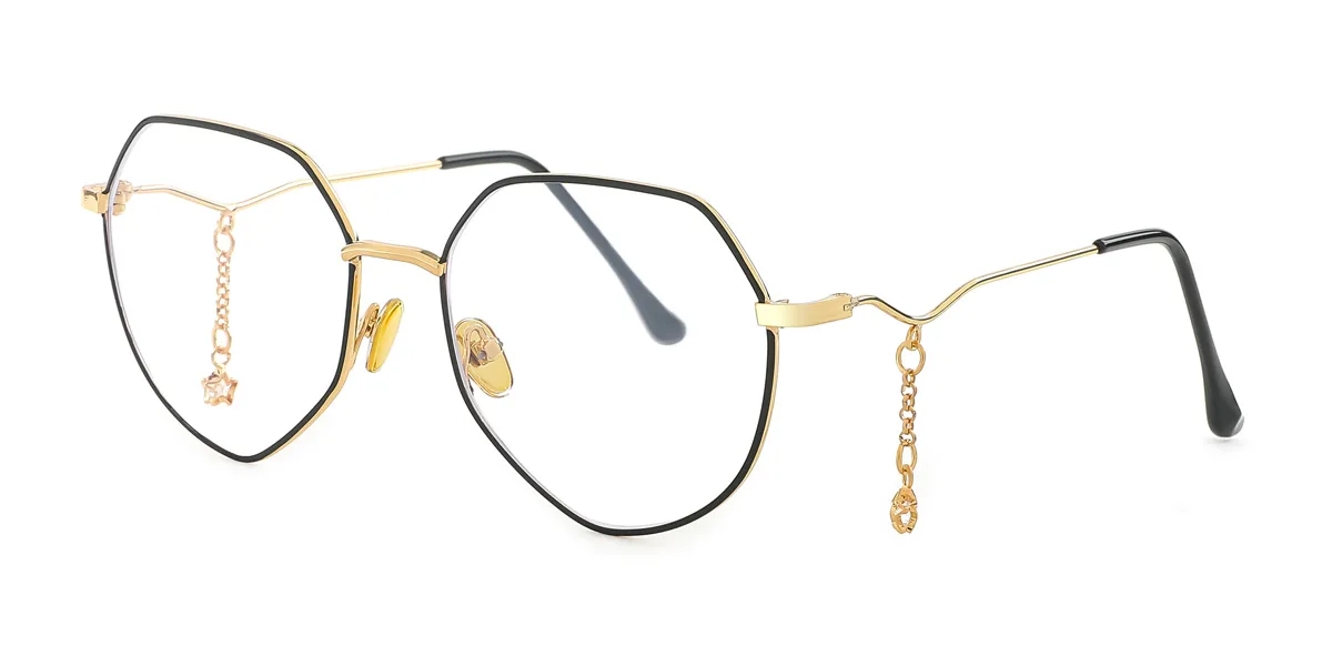Black Irregular Unique Gorgeous Eyeglasses | WhereLight
