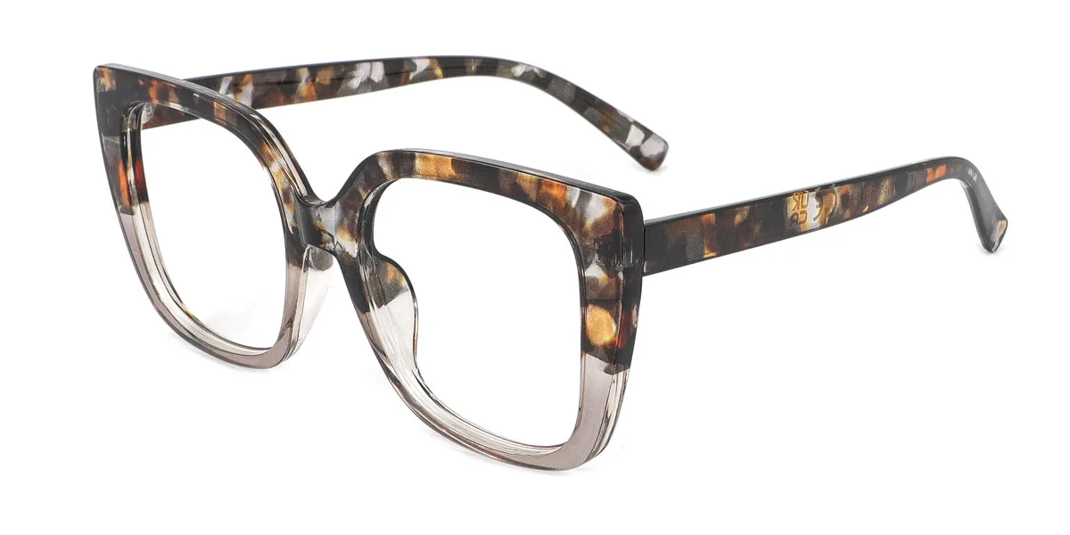 Brown Rectangle Simple Classic Retro Custom Engraving Eyeglasses ...