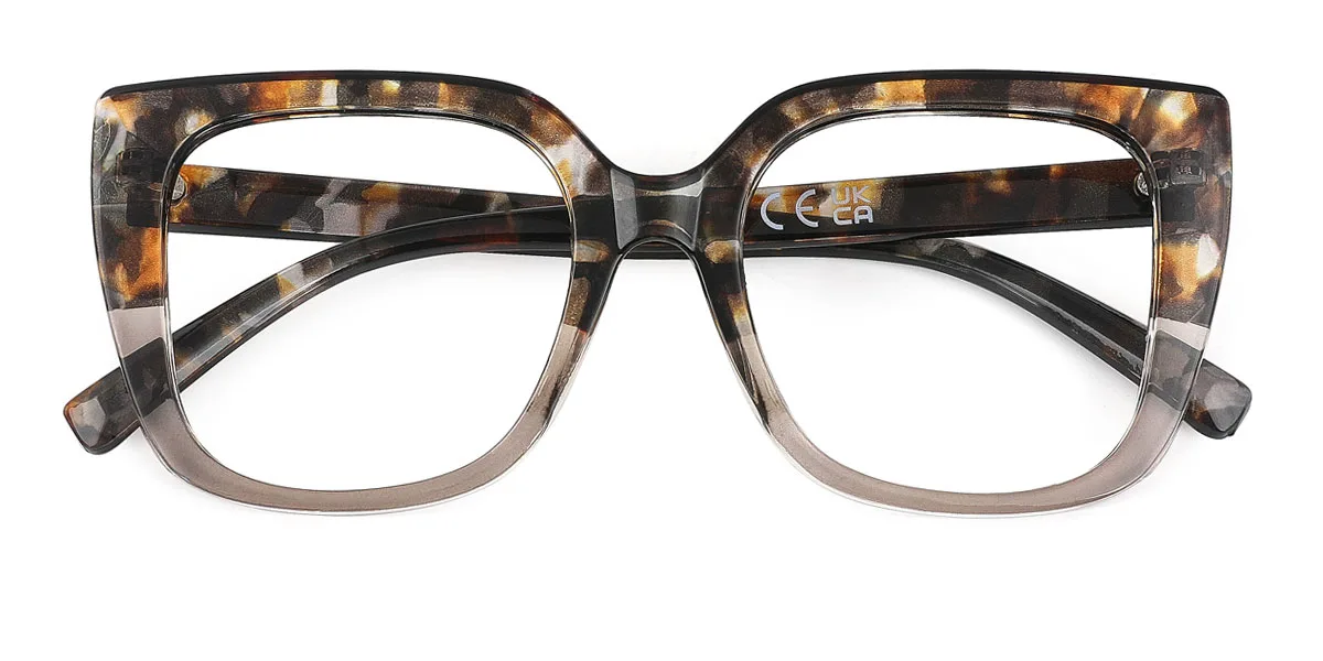 Brown Rectangle Simple Classic Retro Custom Engraving Eyeglasses ...