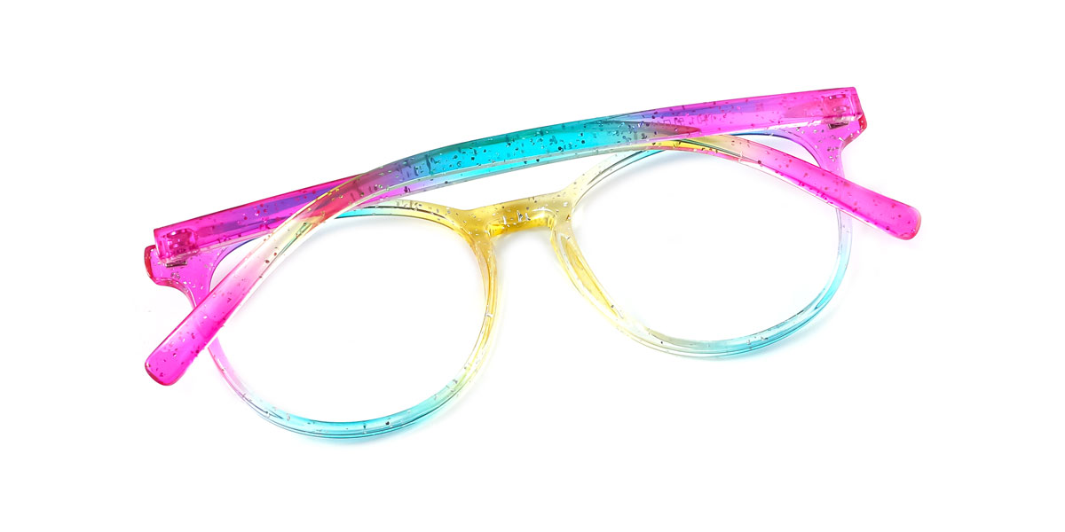 Wherelight Multicolor Oval Glasses Small Plastic Round Eyewear