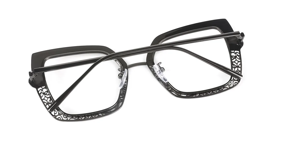 Black Geometric Gorgeous Eyeglasses | WhereLight