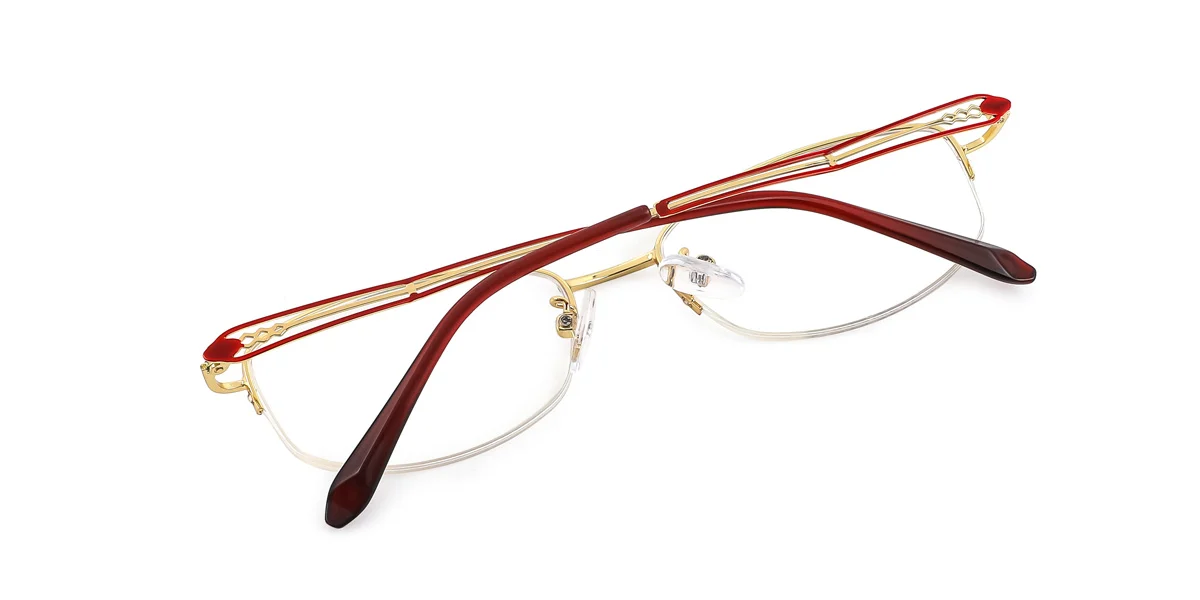 Gold Oval Unique Gorgeous Eyeglasses | WhereLight
