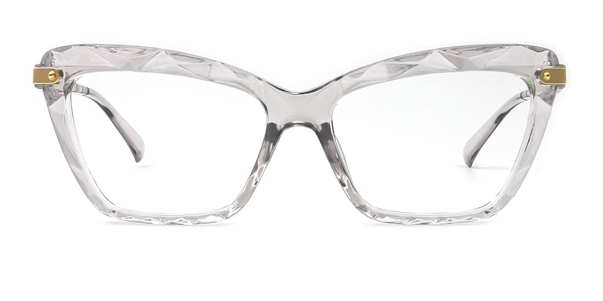 Grey Cateye Irregular Simple Unique Gorgeous Super Light Eyeglasses ...