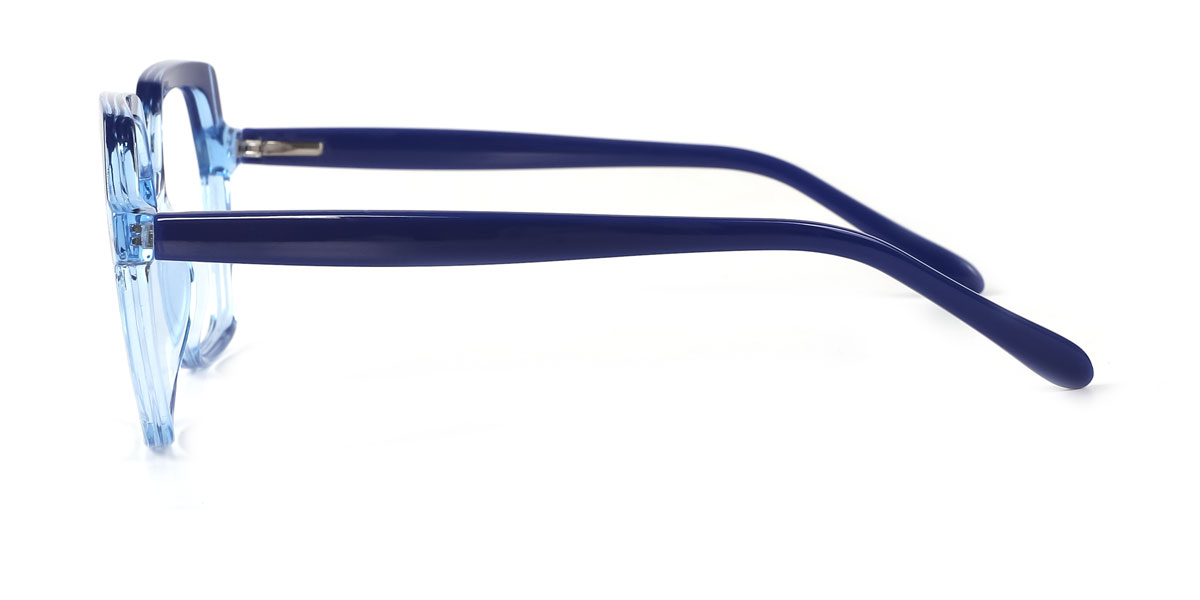 Blue Geometric Unique Full-rim Tr90 Large Glasses for female from ...