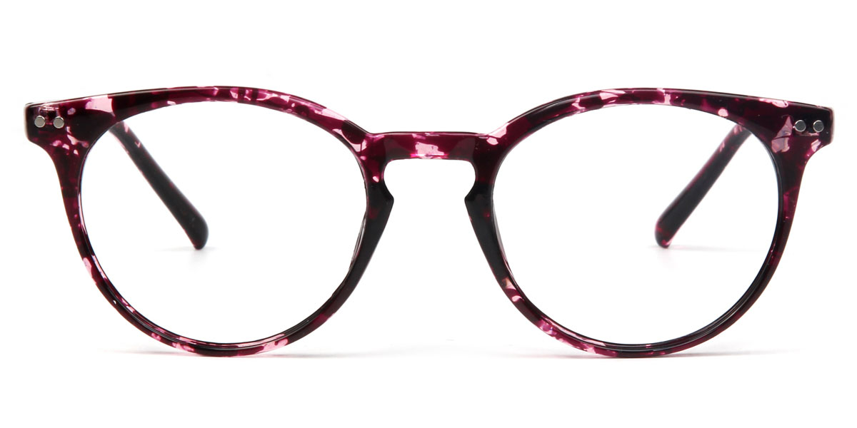 Purple Oval Classic Super Light Custom Engraving Eyeglasses | WhereLight
