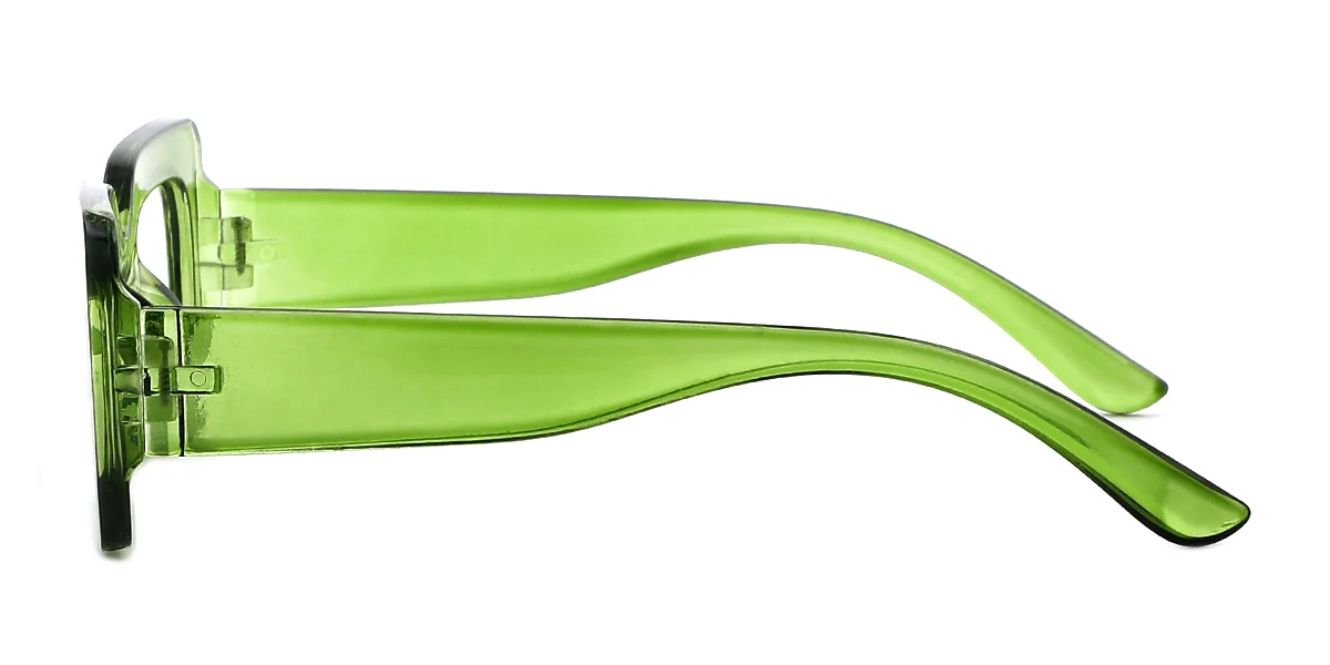 Green Rectangle Unique Gorgeous Custom Engraving Eyeglasses | WhereLight