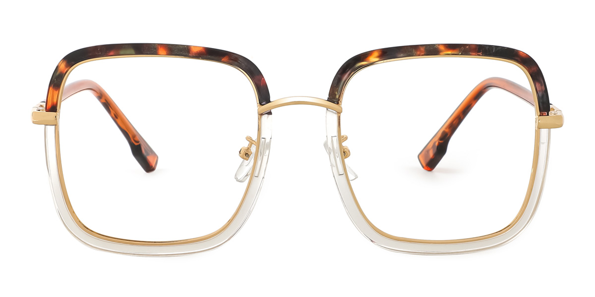 Tortoiseshell Geometric Unique Eyeglasses | WhereLight