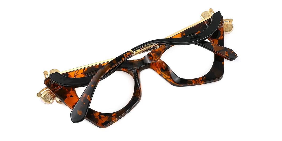Tortoiseshell Cateye Unique Gorgeous Custom Engraving Eyeglasses | WhereLight