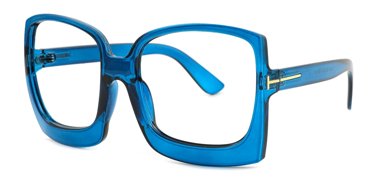 Blue Rectangle Gorgeous Eyeglasses | WhereLight