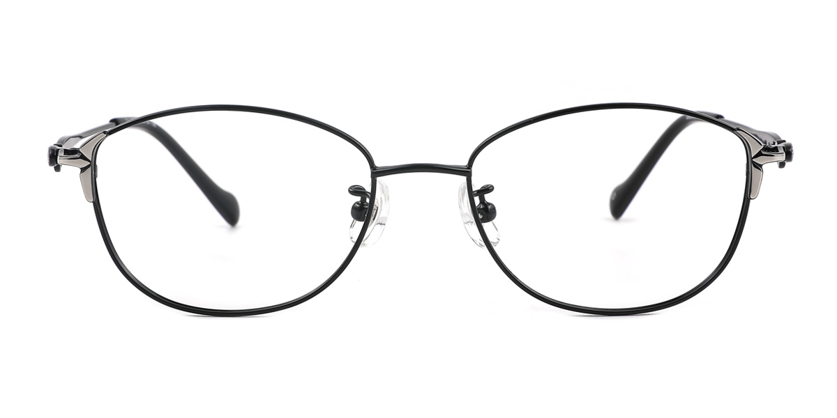 Black Oval Unique Gorgeous Eyeglasses | WhereLight