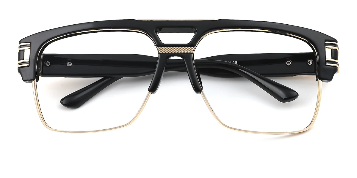 Black Rectangle Aviator Classic Retro Unique Custom Engraving ...