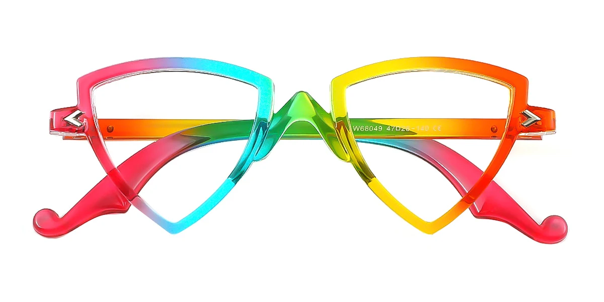 Multicolor Irregular Unique Gorgeous Custom Engraving Eyeglasses ...