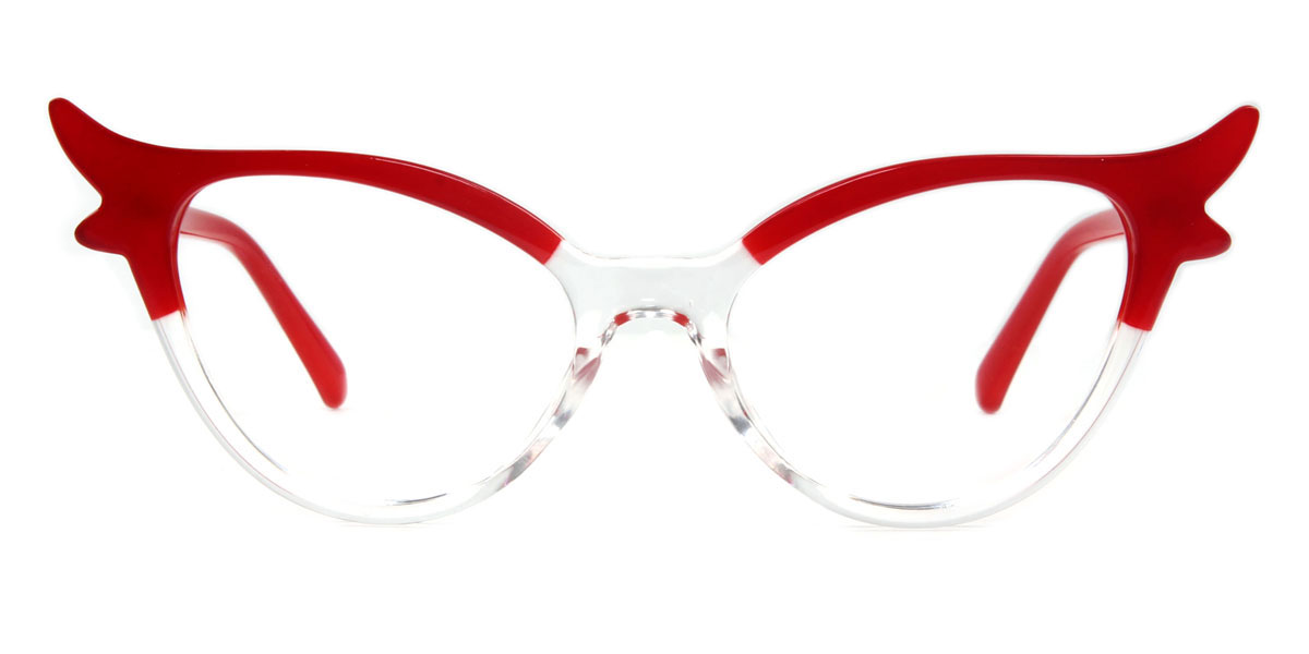 Red Cateye Unique Custom Engraving Eyeglasses | WhereLight