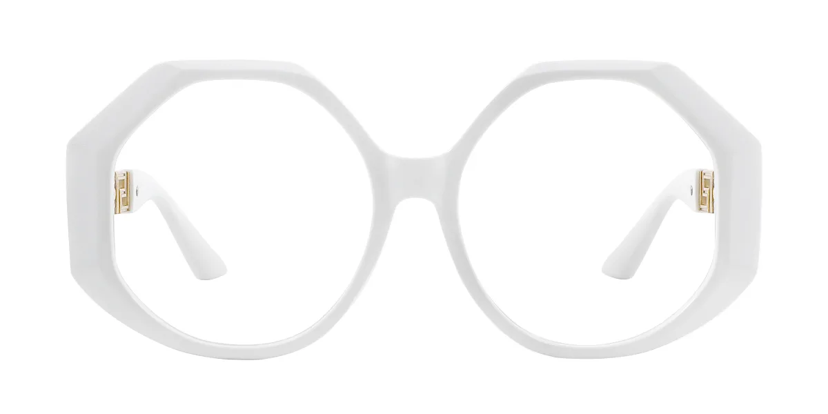 White Geometric Unique Gorgeous Eyeglasses | WhereLight