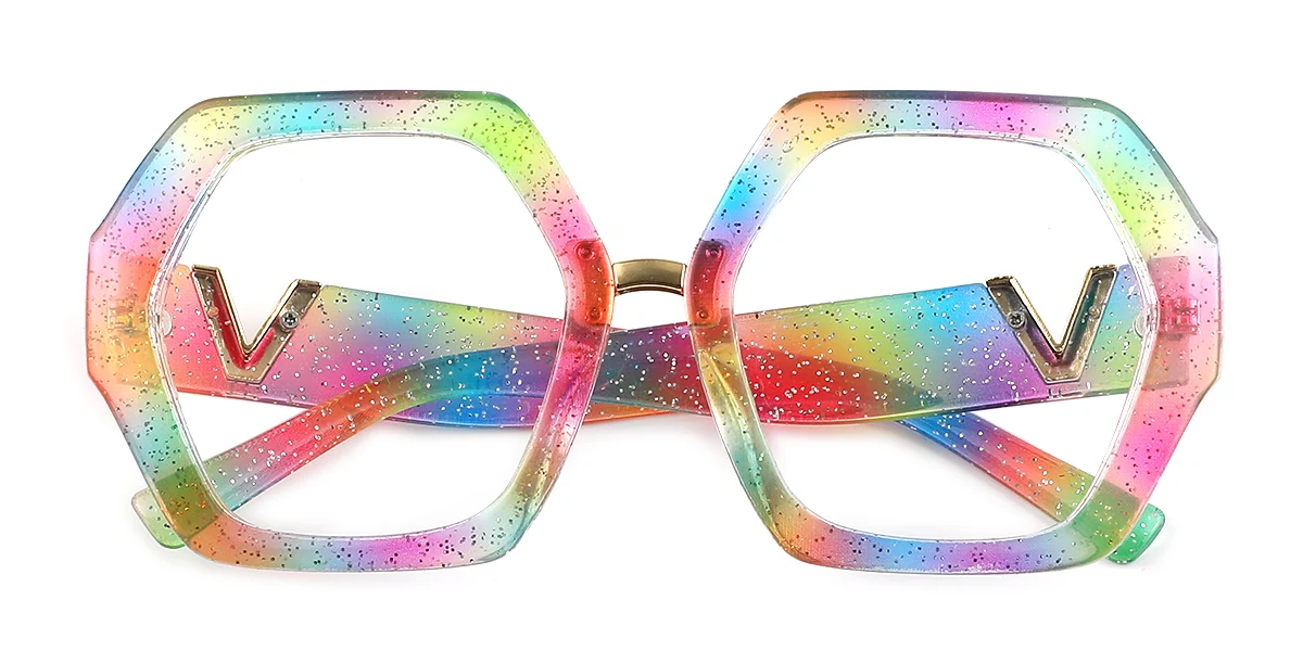 Multicolor Irregular Simple Retro Custom Engraving Eyeglasses | WhereLight