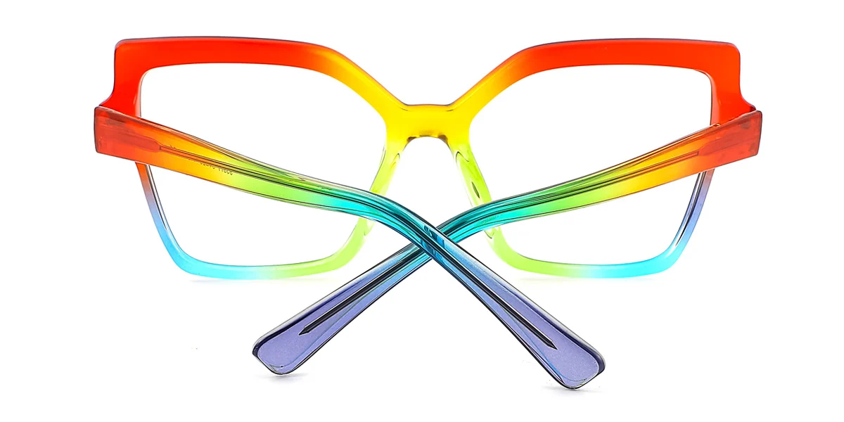 Multicolor Rectangle Gorgeous Spring Hinges Eyeglasses | WhereLight