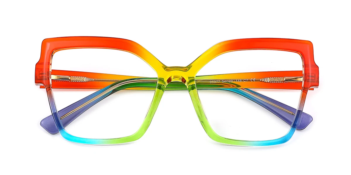 Multicolor Rectangle Gorgeous Spring Hinges Eyeglasses | WhereLight
