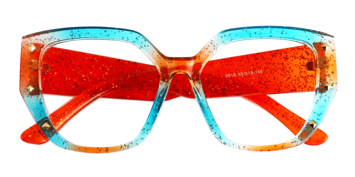 Multicolor Geometric Unique Custom Engraving Eyeglasses | WhereLight