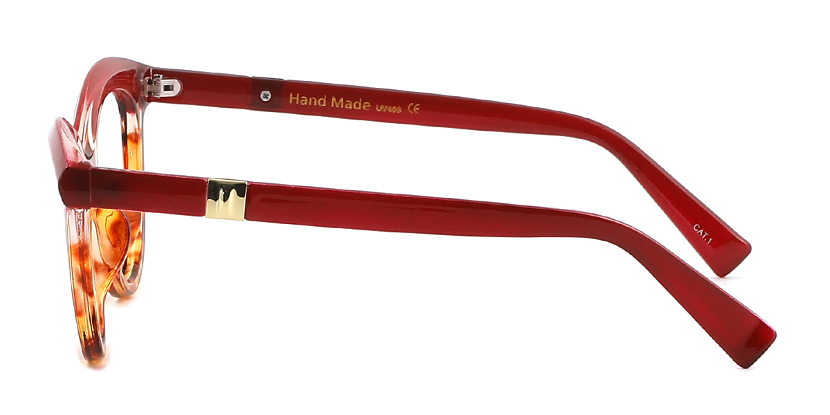 Red Cateye Unique Full-rim Plastic Medium Glasses for female from ...