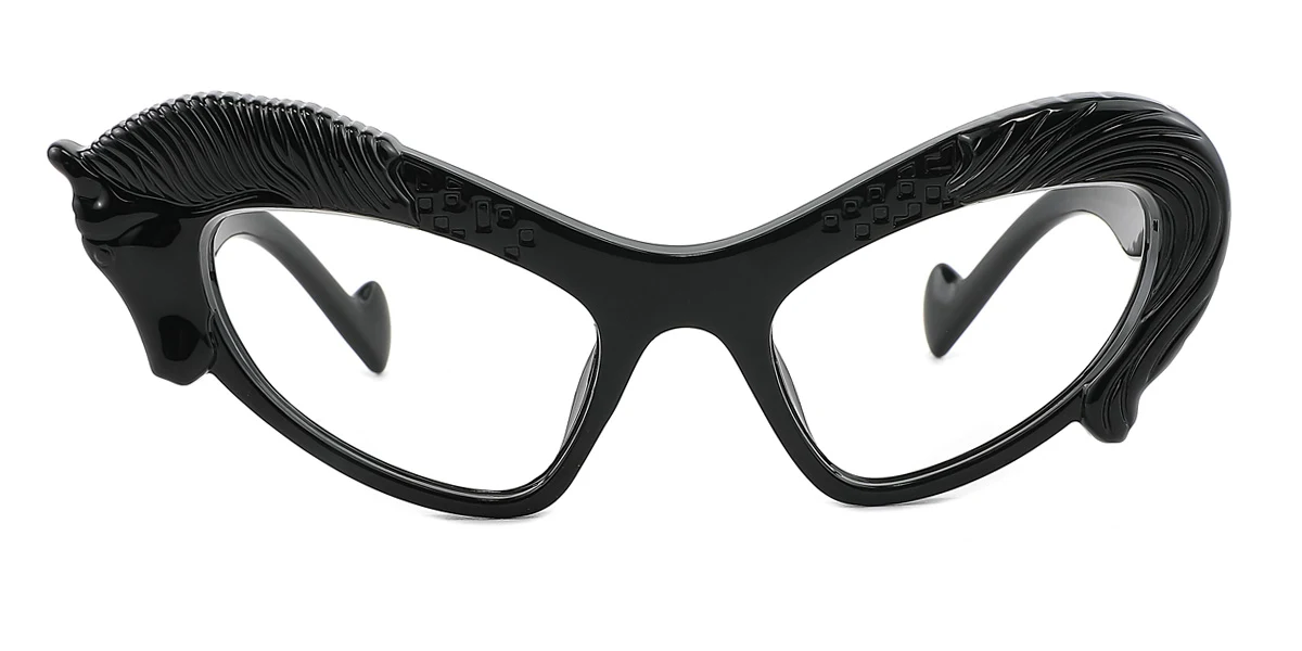 Black Cateye Unique Eyeglasses | WhereLight