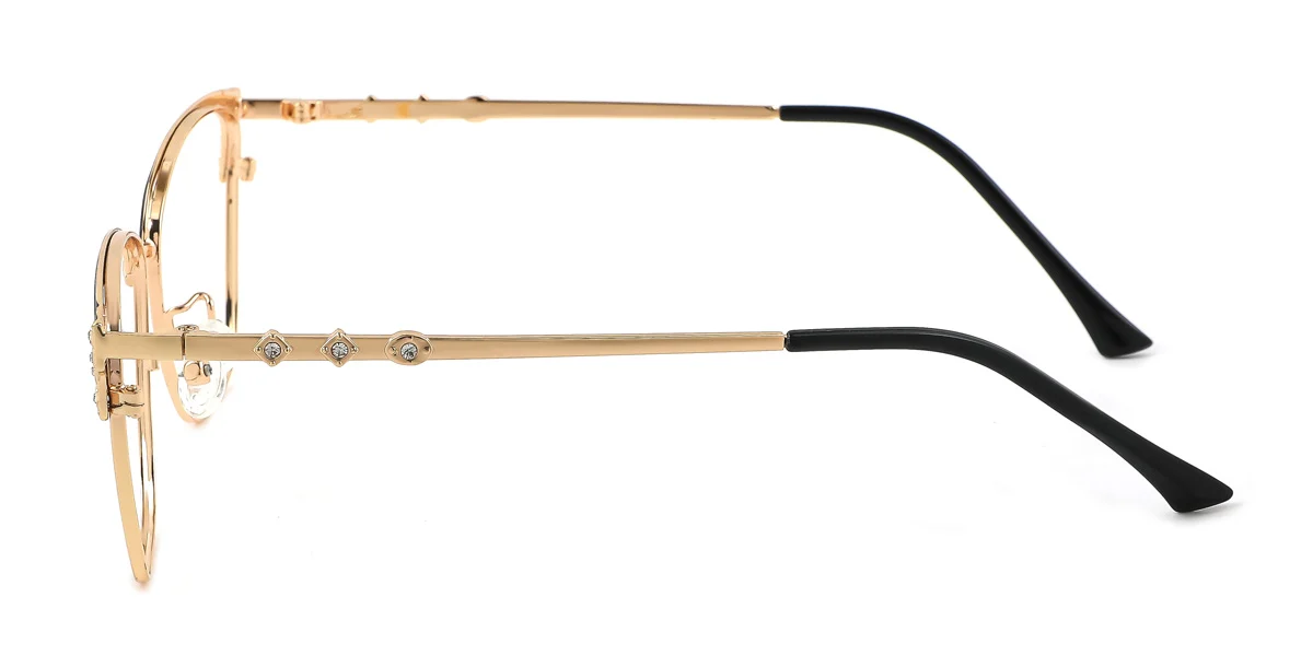 Gold Cateye Unique Gorgeous Eyeglasses | WhereLight