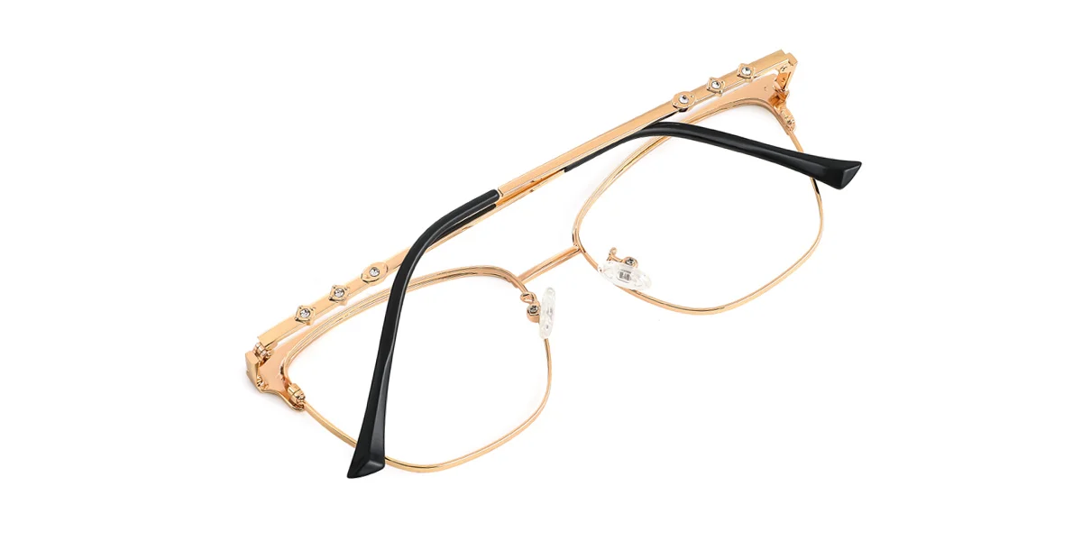 Gold Cateye Unique Gorgeous Eyeglasses | WhereLight