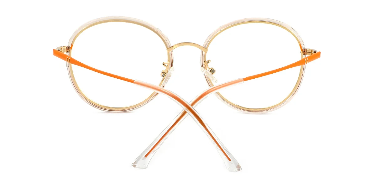 Orange Round Oval Gorgeous Eyeglasses | WhereLight