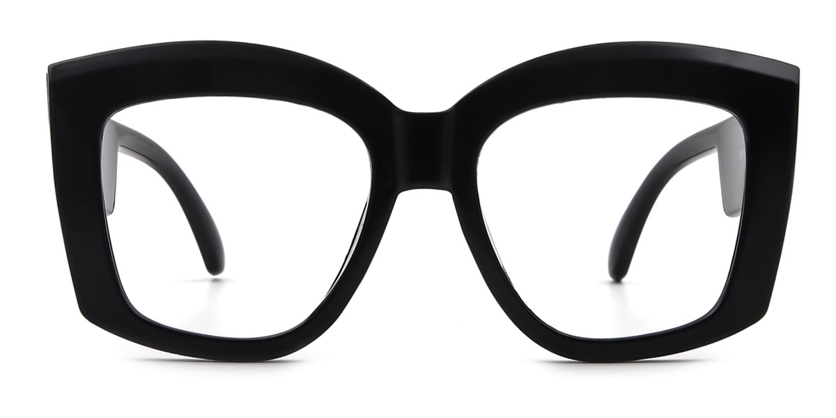 Wherelight Black Bold Square Glasses Oversized Full Rim Frames