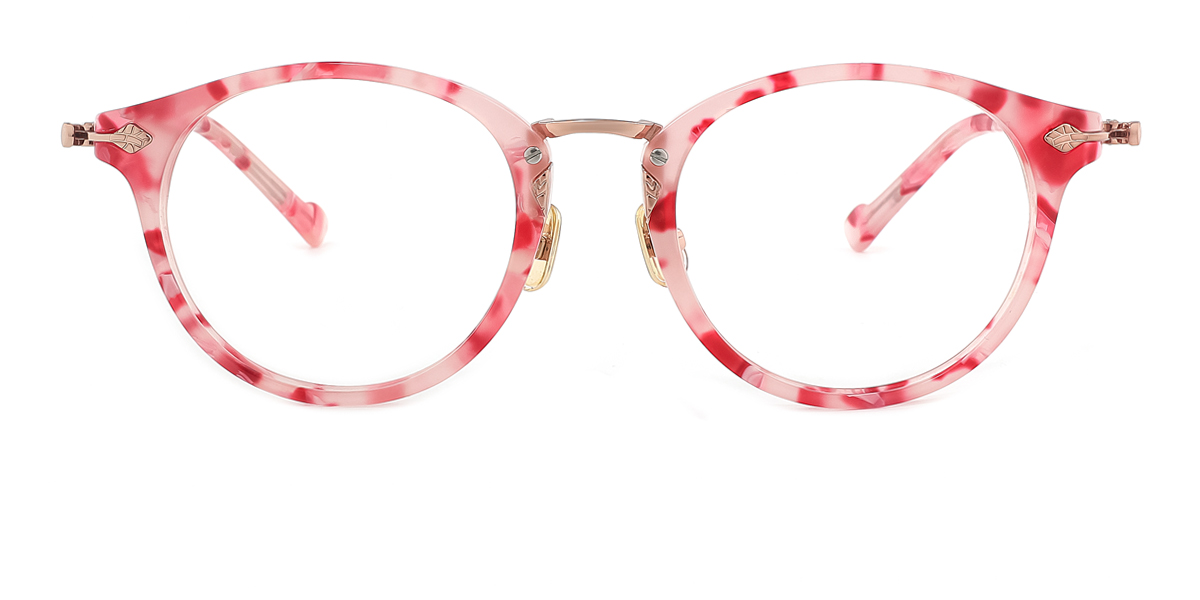 Pink Round Unique Eyeglasses | WhereLight