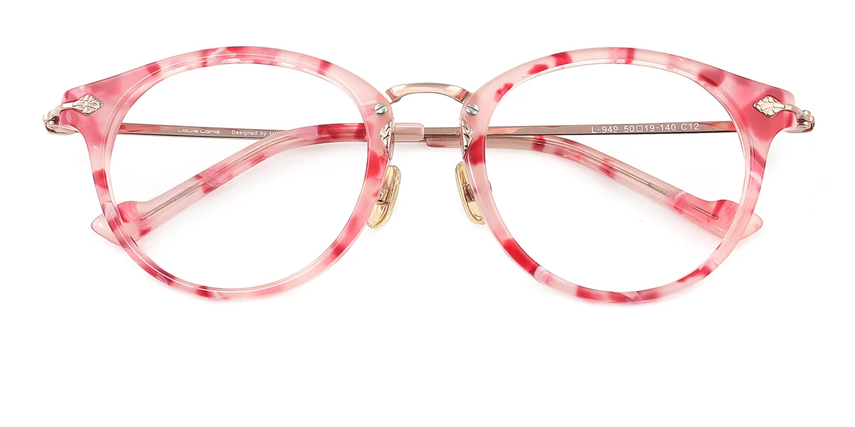 Pink Round Unique Eyeglasses | WhereLight