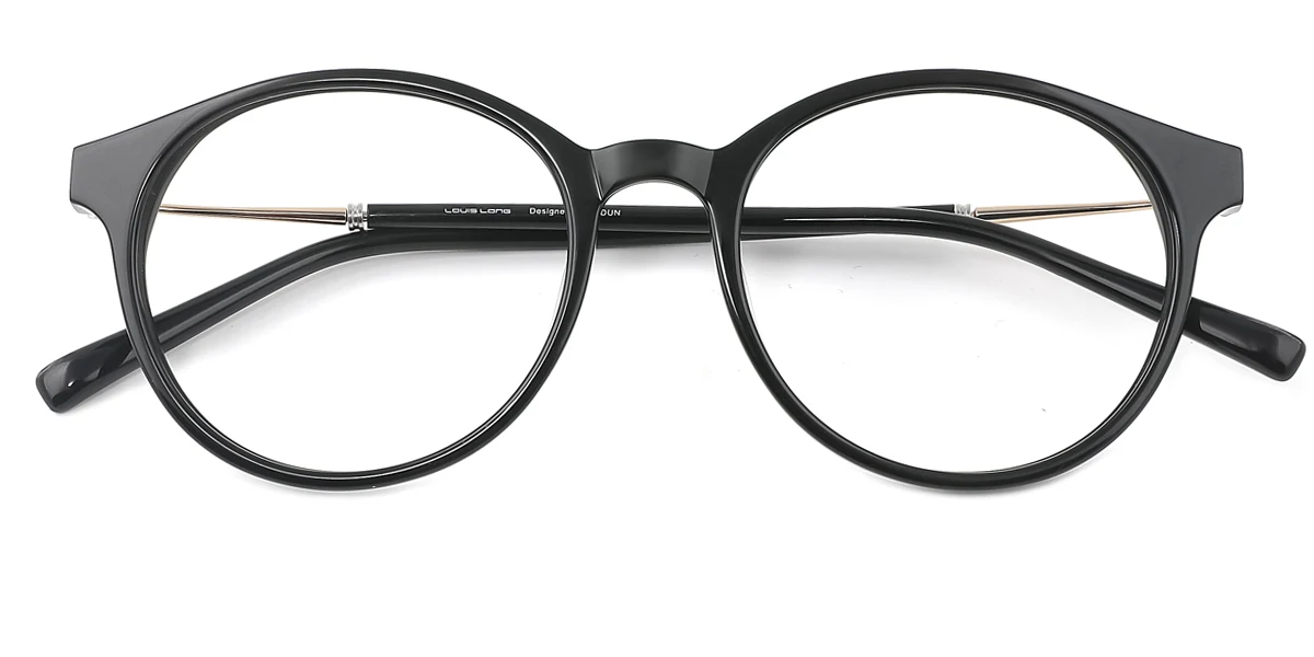 Black Round Unique Eyeglasses | WhereLight