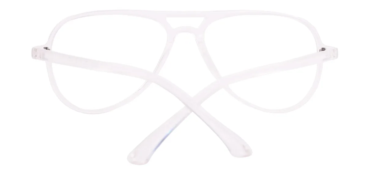 Clear Aviator Retro Super Light Custom Engraving Eyeglasses | WhereLight