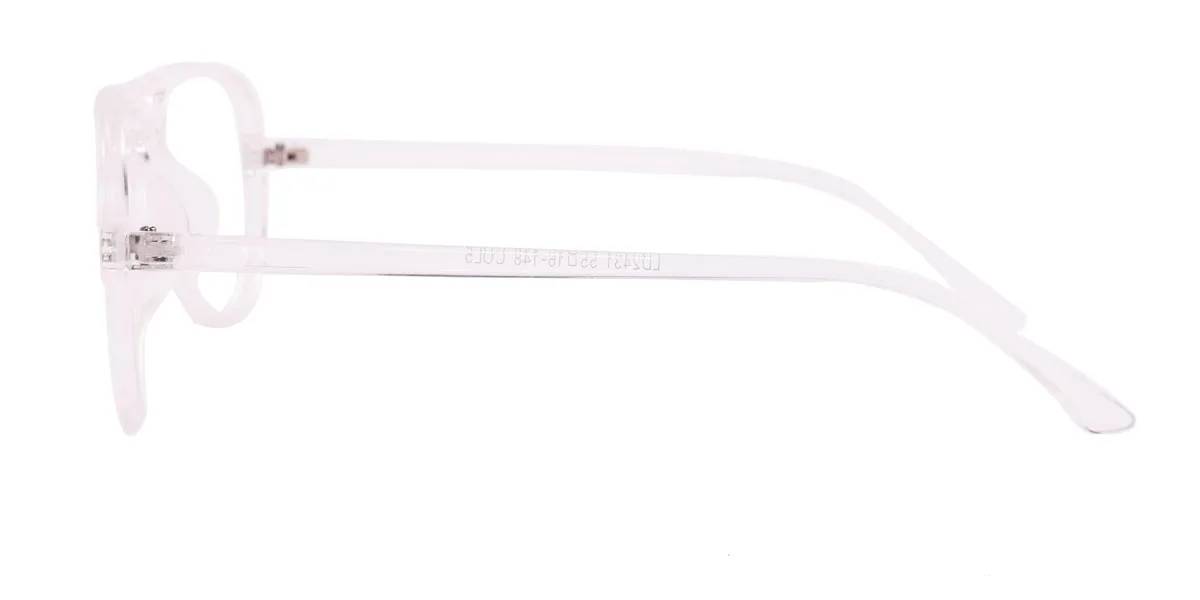 Clear Aviator Retro Super Light Custom Engraving Eyeglasses | WhereLight