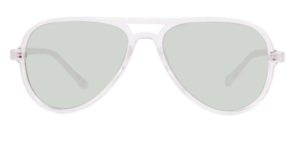 Clear Aviator Retro Super Light Custom Engraving Eyeglasses | WhereLight