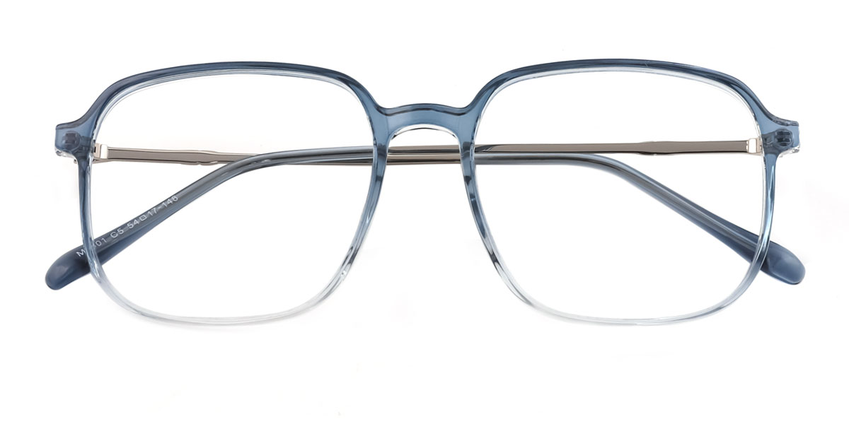 Blue Geometric Simple Full-rim Tr90 Large Glasses for female from ...