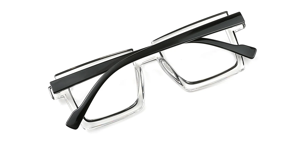 Clear Rectangle Unique Gorgeous Custom Engraving Eyeglasses | WhereLight