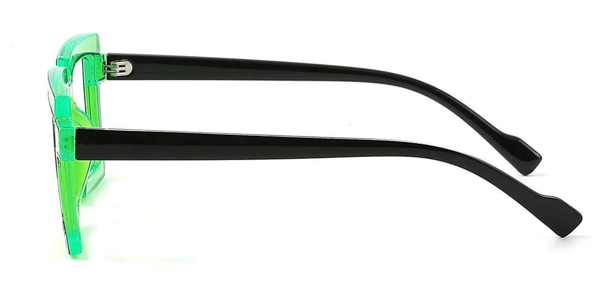 Green Rectangle Unique Gorgeous Custom Engraving Eyeglasses | WhereLight