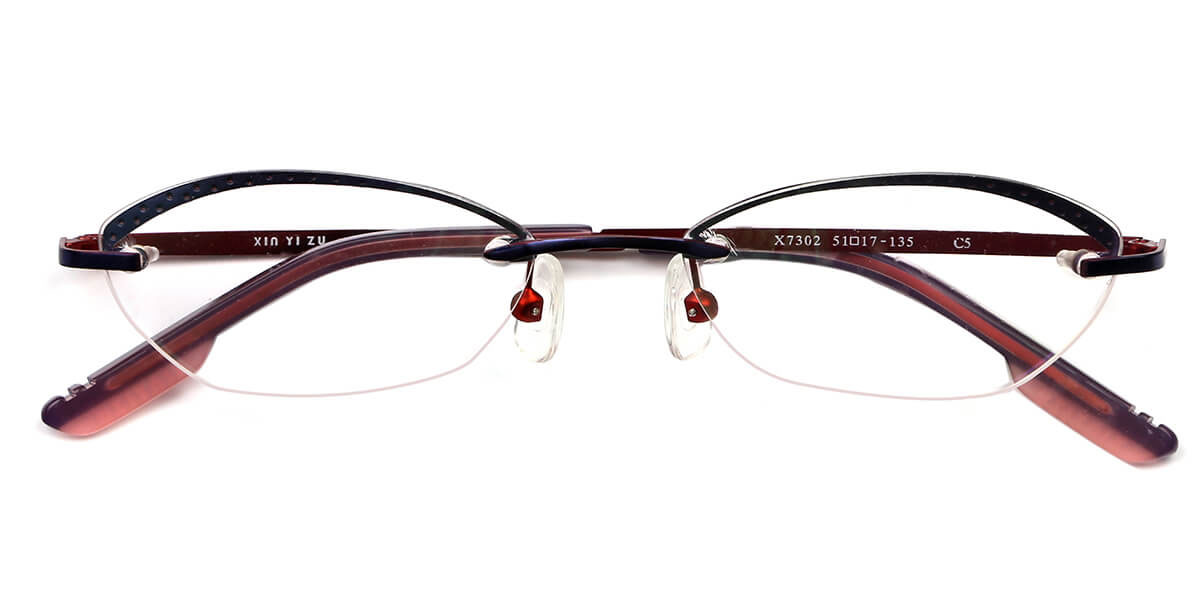 Classic Oval Prescription Eyeglasses Online Full-Rim Metal Frame ...
