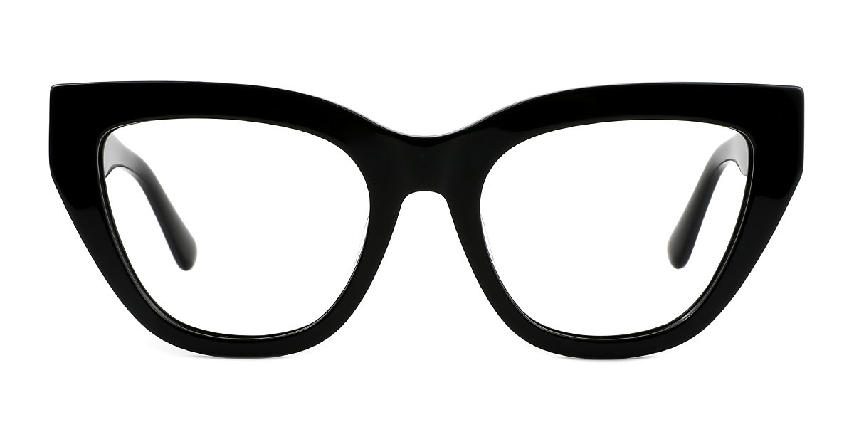 Black Cateye Classic Retro Eyeglasses | WhereLight
