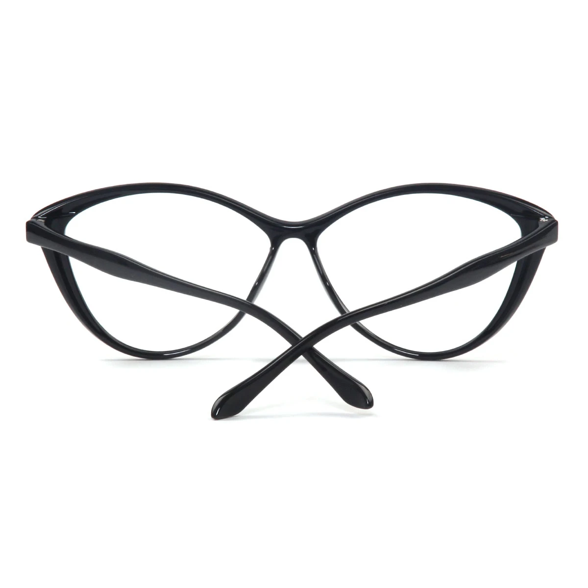 Black Cat-eye Simple Custom Engraving Eyeglasses | WhereLight