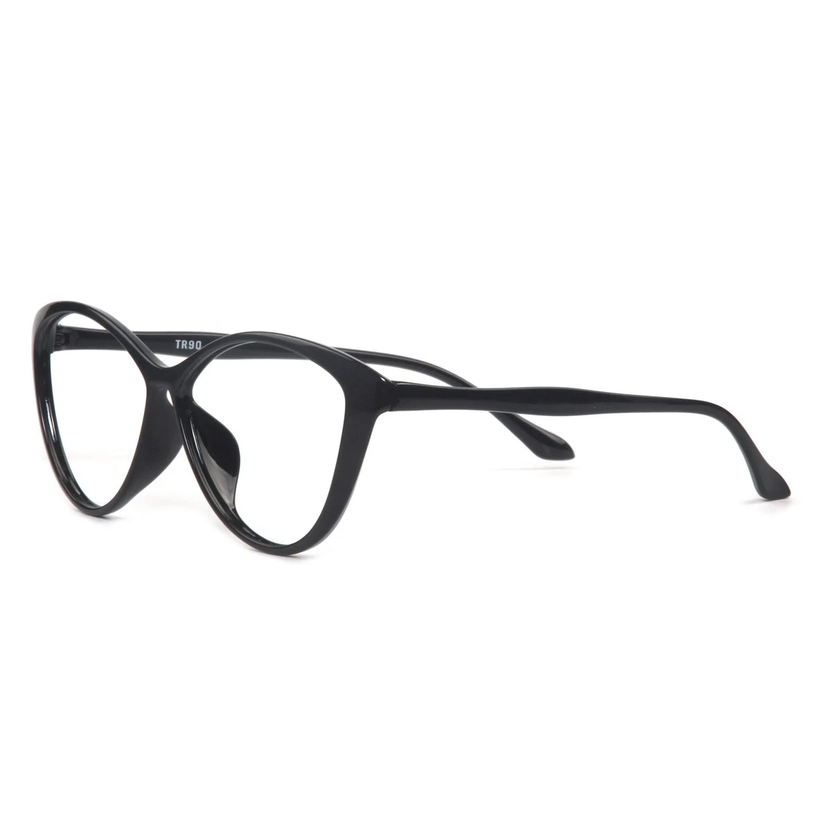 Black Cat-eye Simple Custom Engraving Eyeglasses | WhereLight