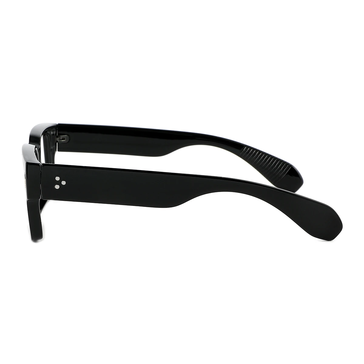 Black Rectangle Simple Classic Custom Engraving Eyeglasses | WhereLight