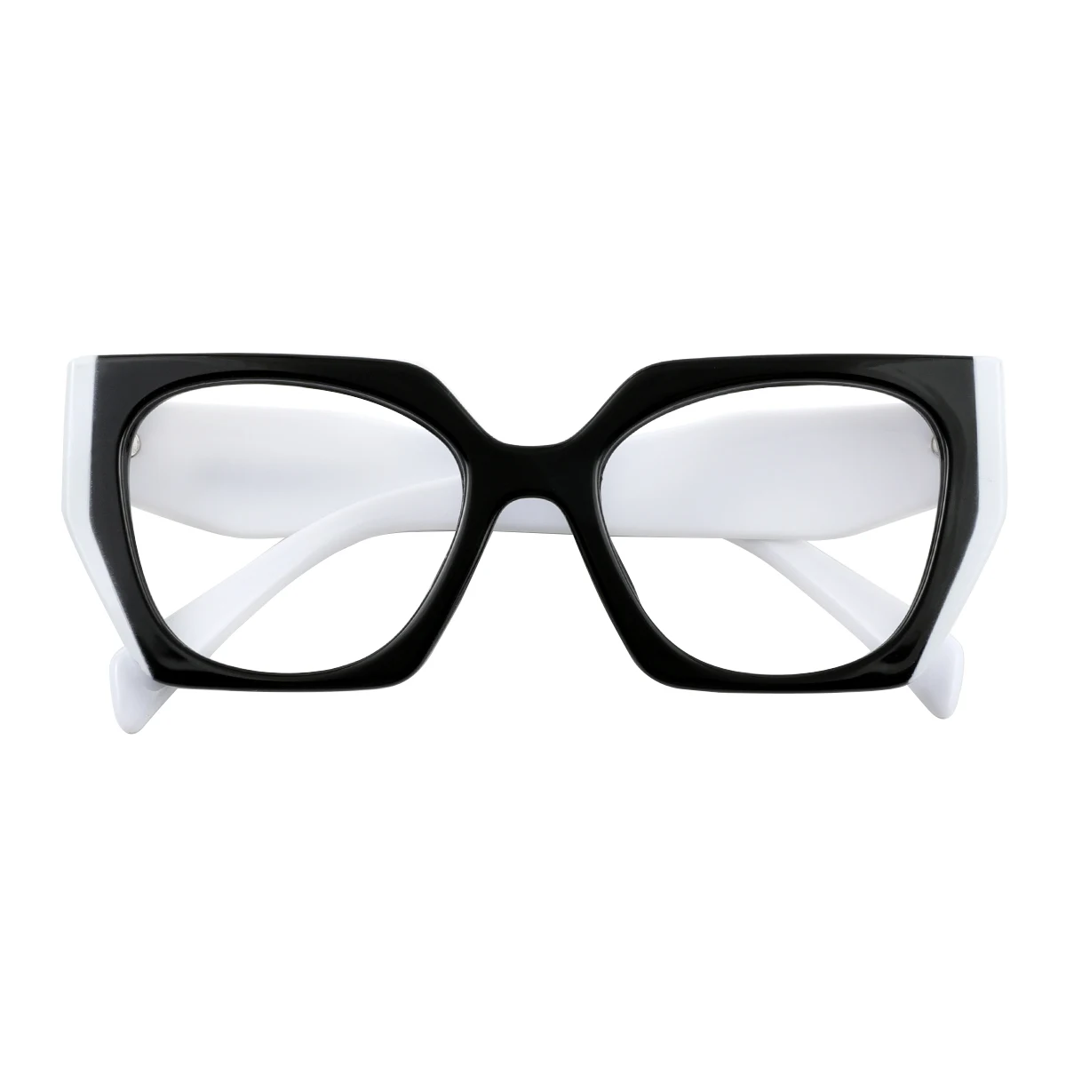 Black Irregular Simple Balance Custom Engraving Eyeglasses | WhereLight