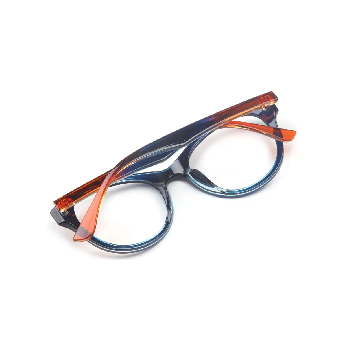 Blue Round Unique Custom Engraving Eyeglasses | WhereLight