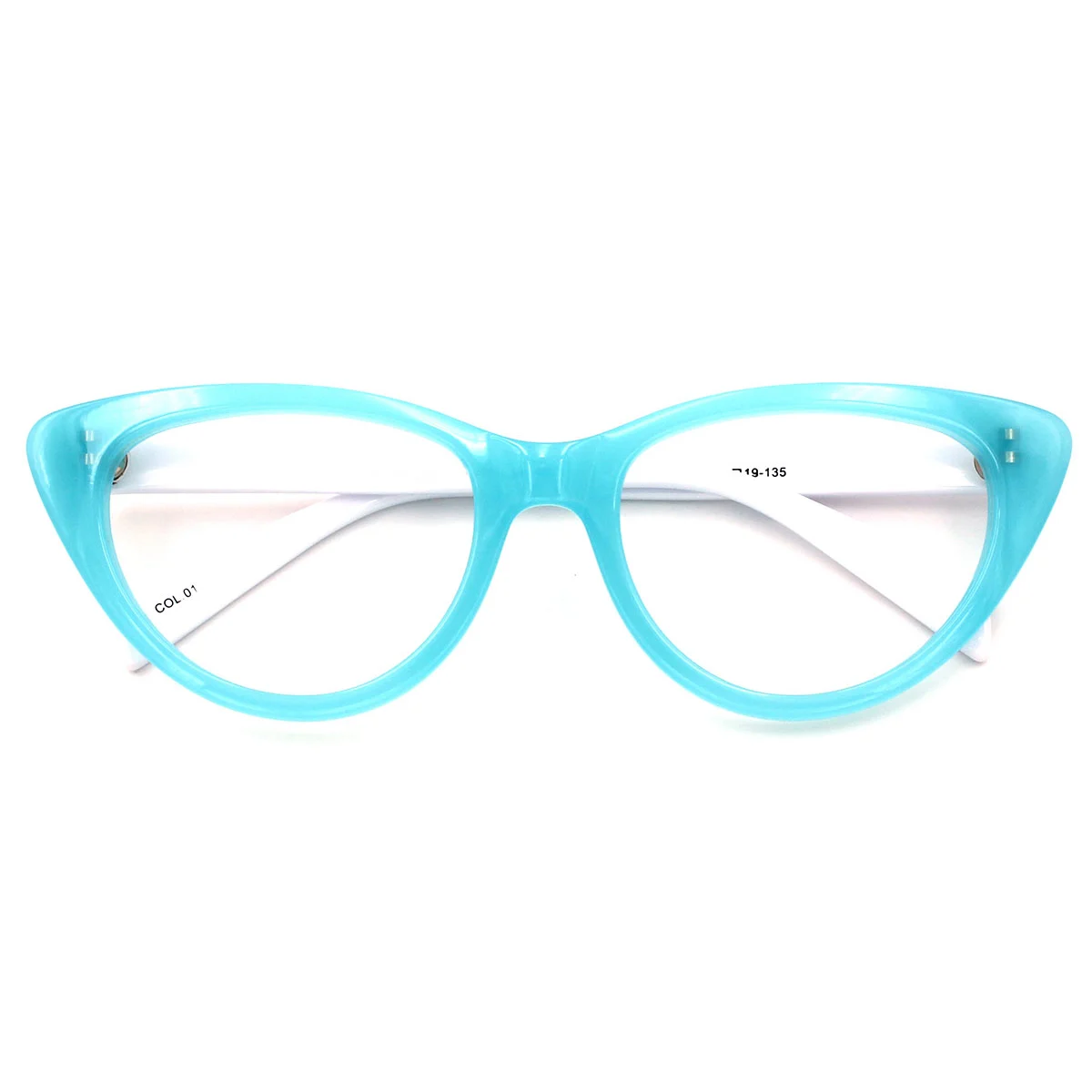 Blue Cat-eye Unique Custom Engraving Eyeglasses | WhereLight
