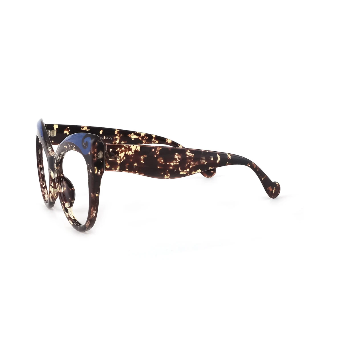 Blue Cat-eye Unique Custom Engraving Eyeglasses | WhereLight