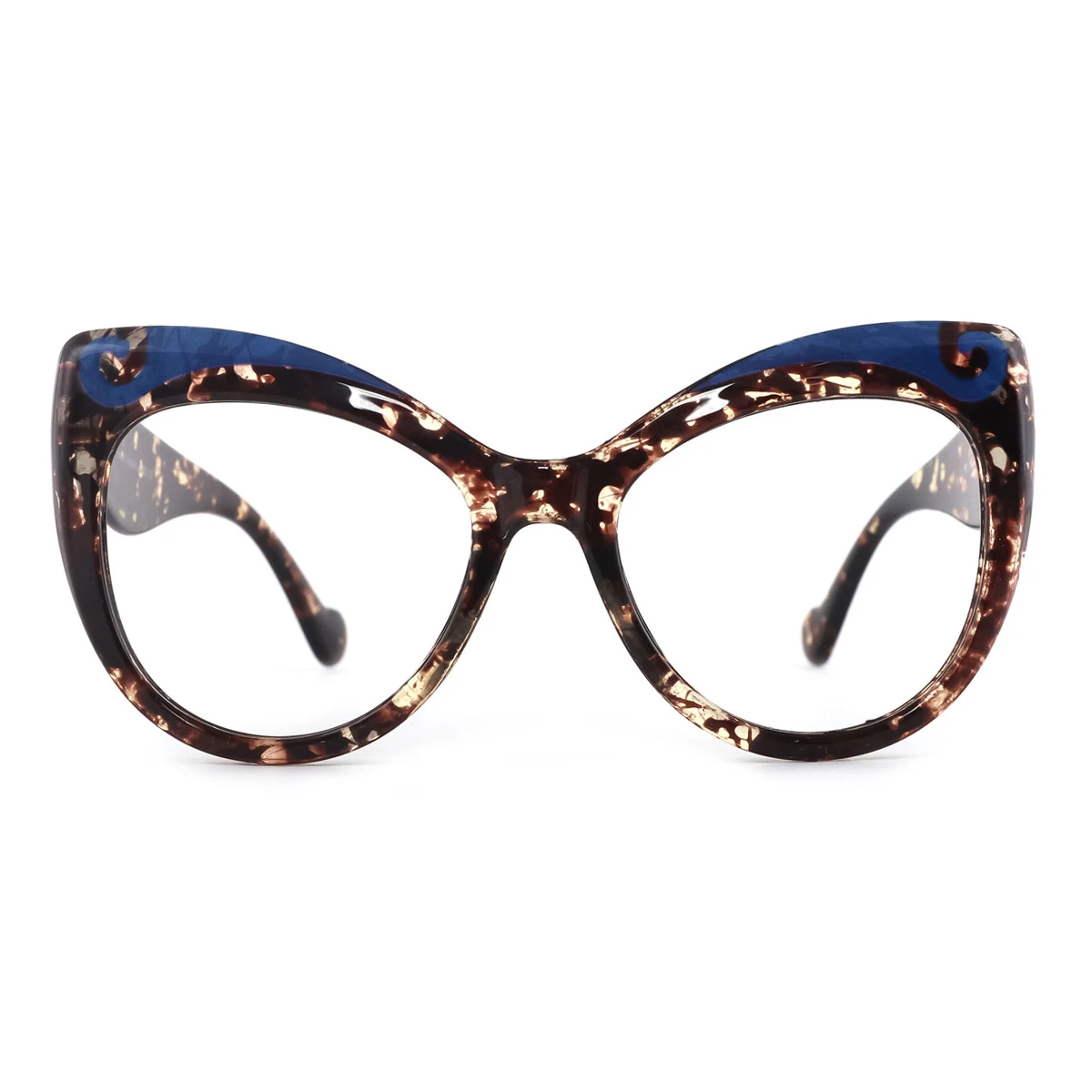 Blue Cat-eye Unique Custom Engraving Eyeglasses | WhereLight