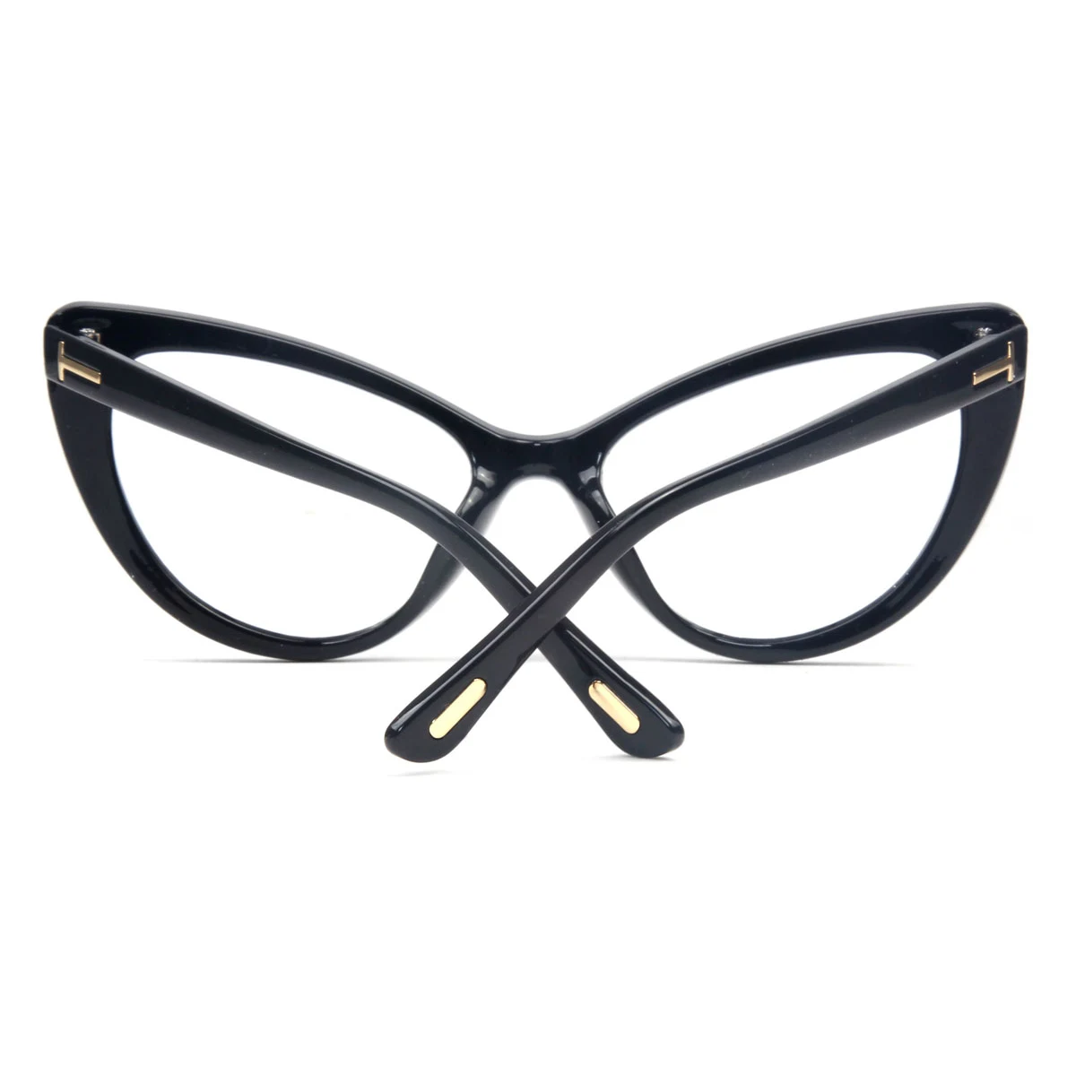 Black Cat-eye Retro Unique Custom Engraving Eyeglasses | WhereLight
