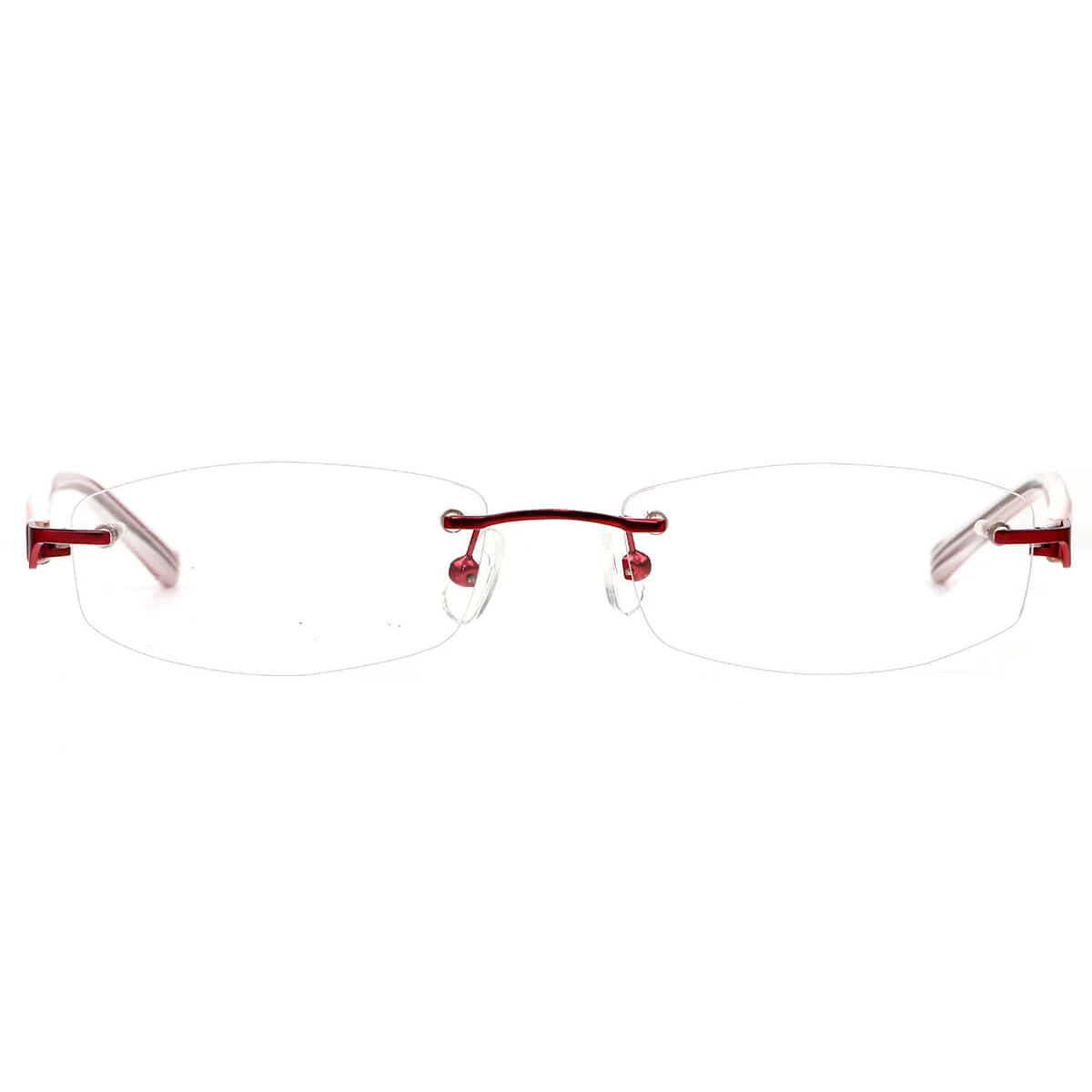 Red Rectangle Classic Super Light Custom Engraving Eyeglasses | WhereLight
